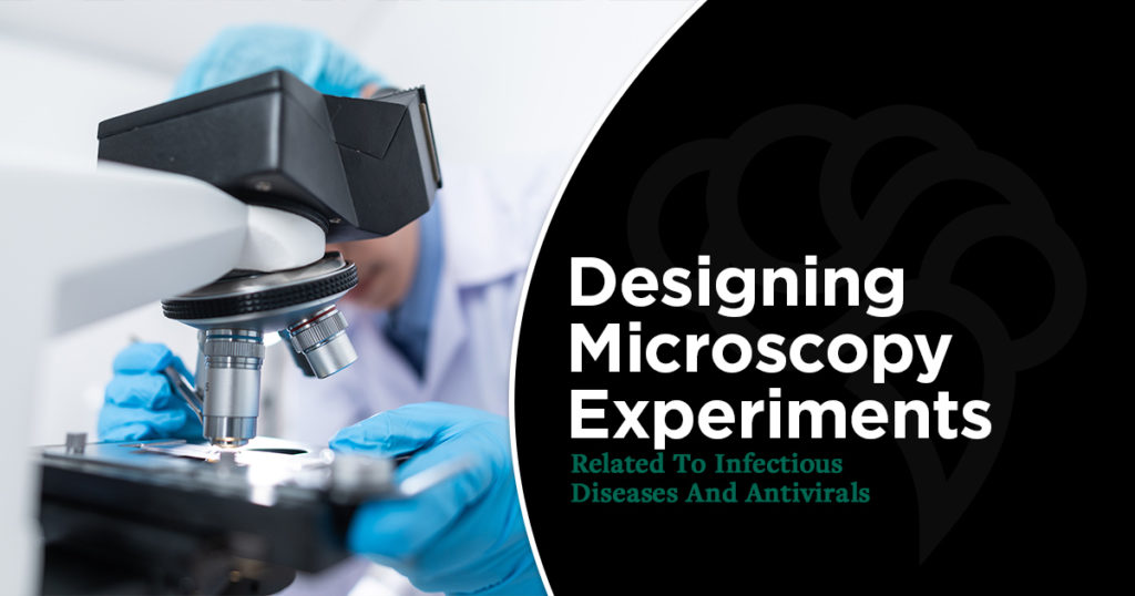 Designing microscopy experiments for infectiou dieseases and antivirals